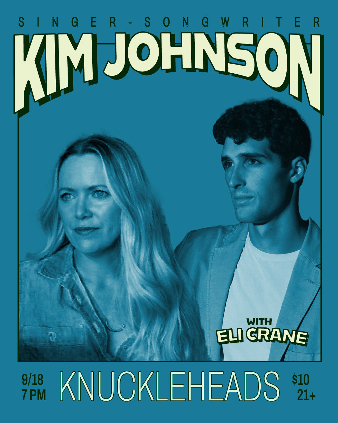 September 18 / Kim Johnson with Eli Crane – Knuckleheads Sports Bar